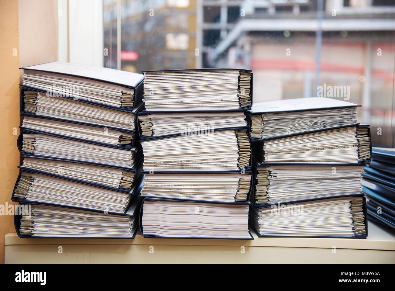 Office document stacks Stock Photo - Alamy