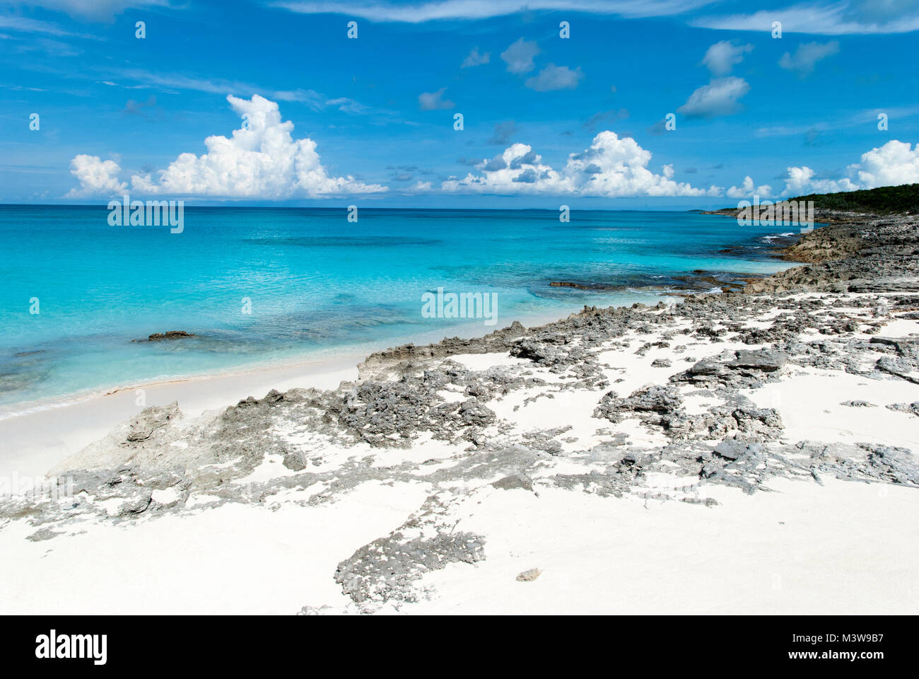 The rocky landscape and transparent waters on uninhabited island Half ...