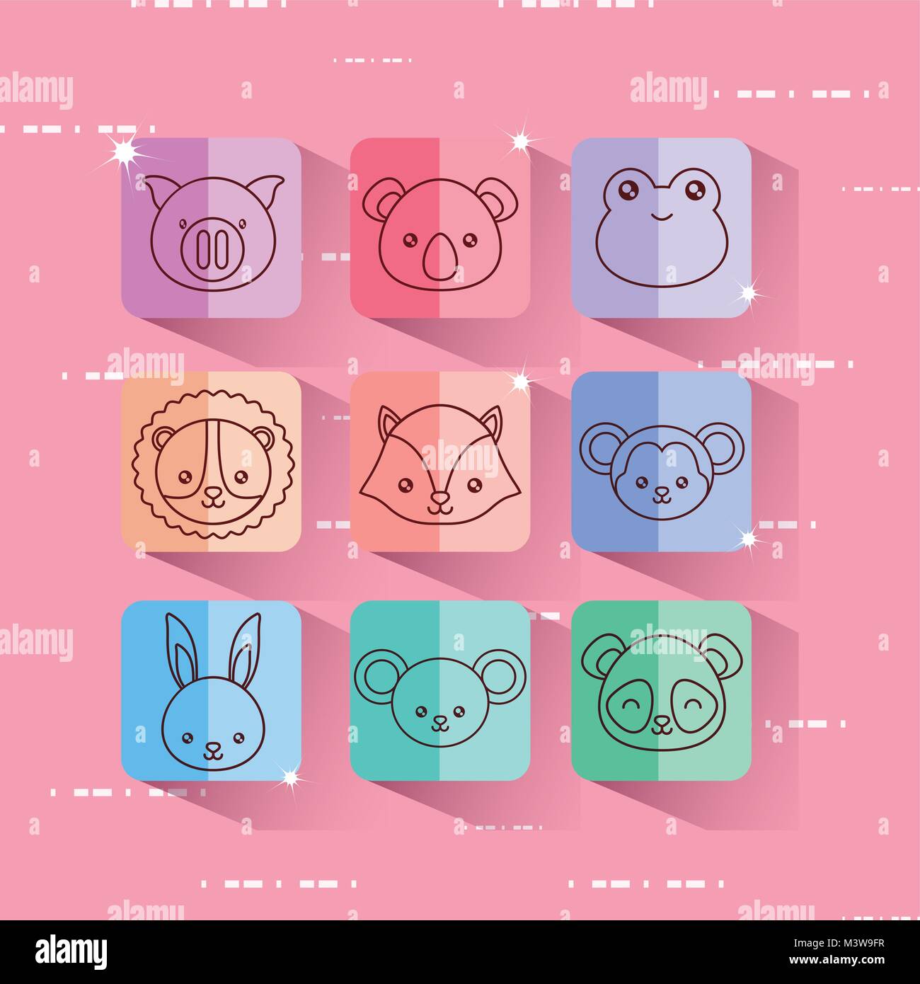 Cute animals design Stock Vector Image & Art - Alamy
