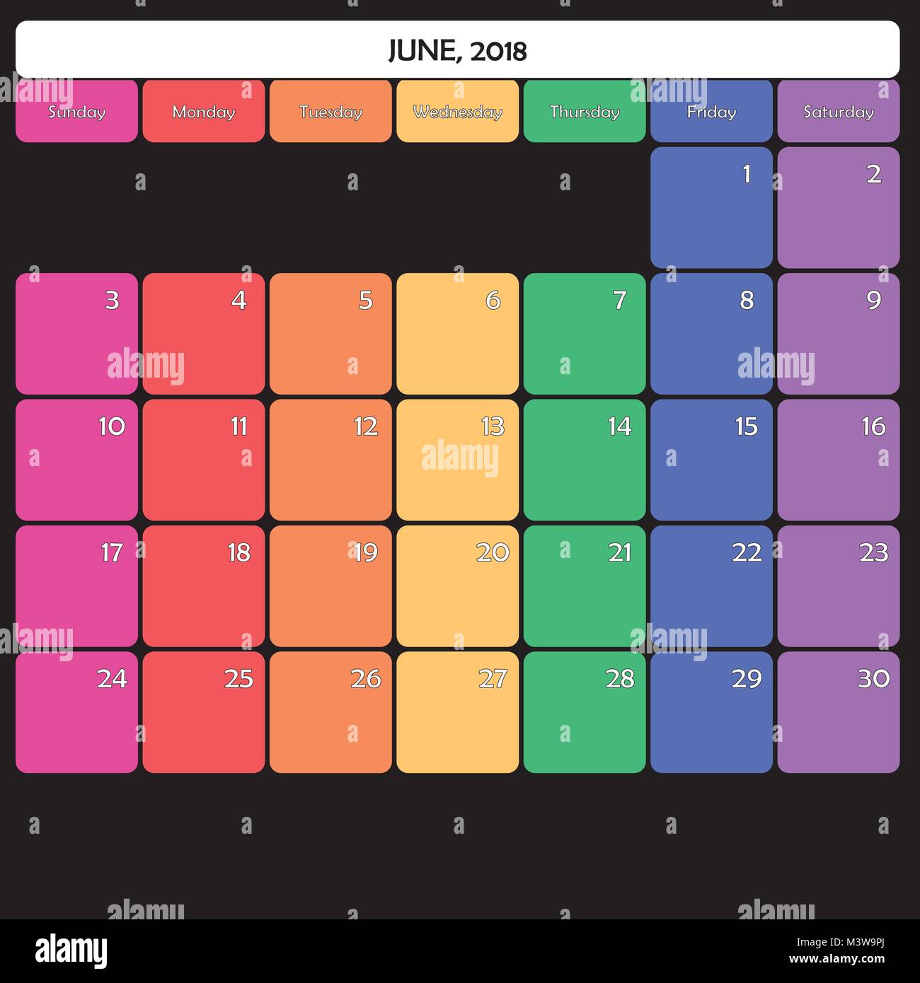 2018 calendar Stock Vector Images - Alamy
