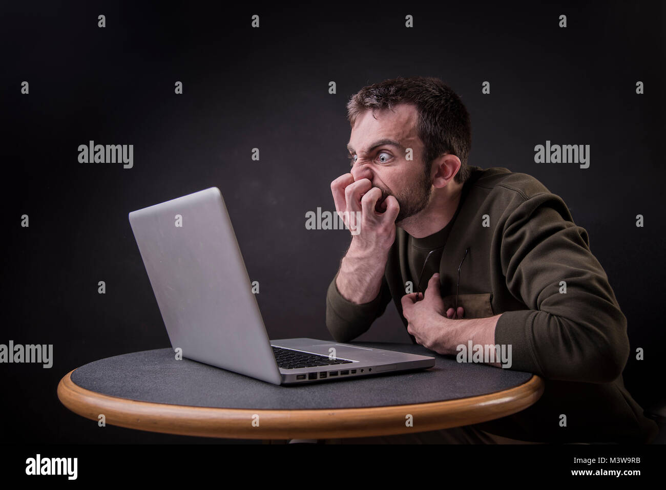 Shocking laptop content Stock Photo - Alamy