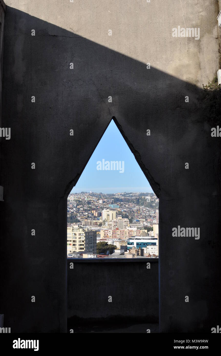 City through a window hi-res stock photography and images - Alamy