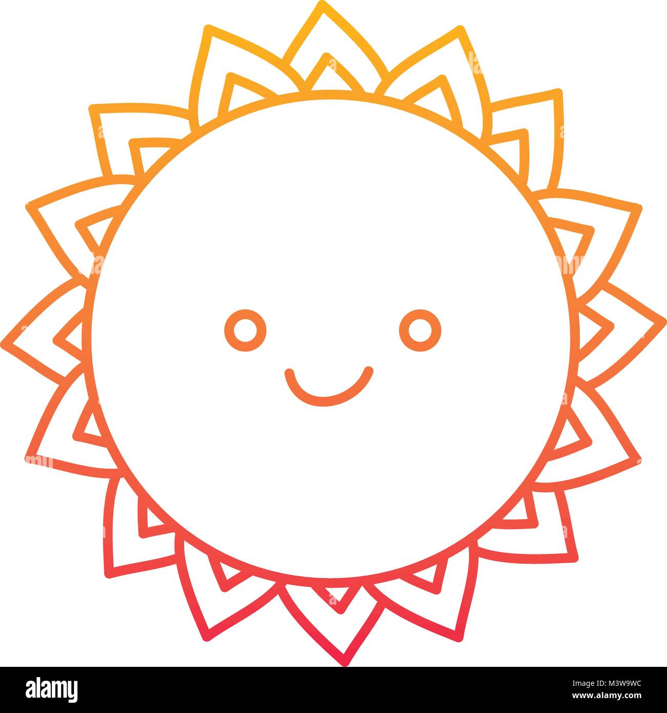 cute cartoon sun character summer style Stock Vector Image & Art - Alamy