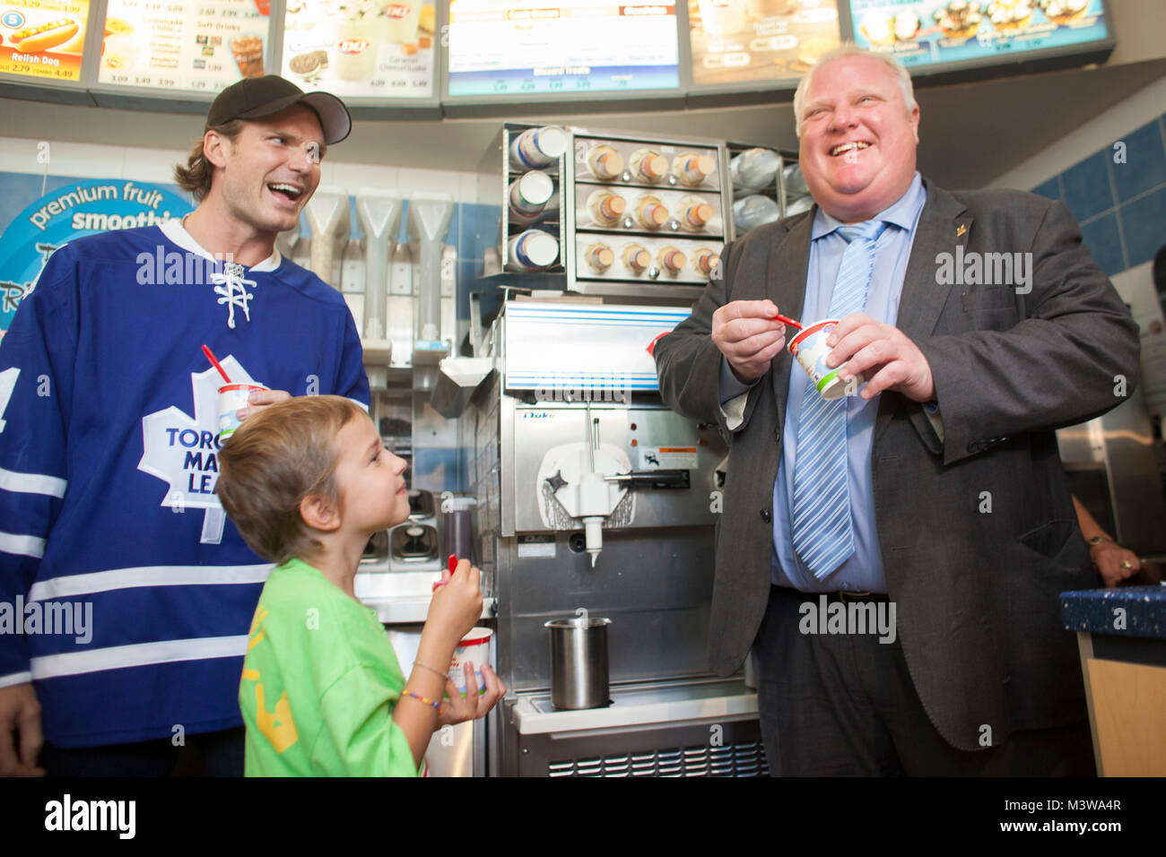 (L-R) Toronto Maple Leafs forward David Clarkson, SickKids ambassador ...