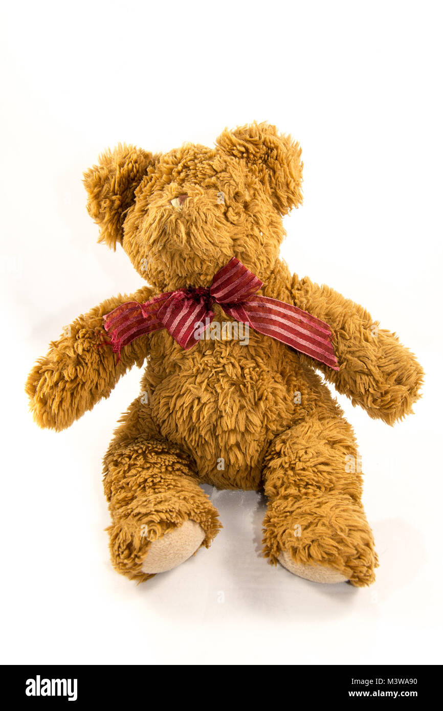 Brown Teddy Bear Isolated on White Stock Photo - Alamy