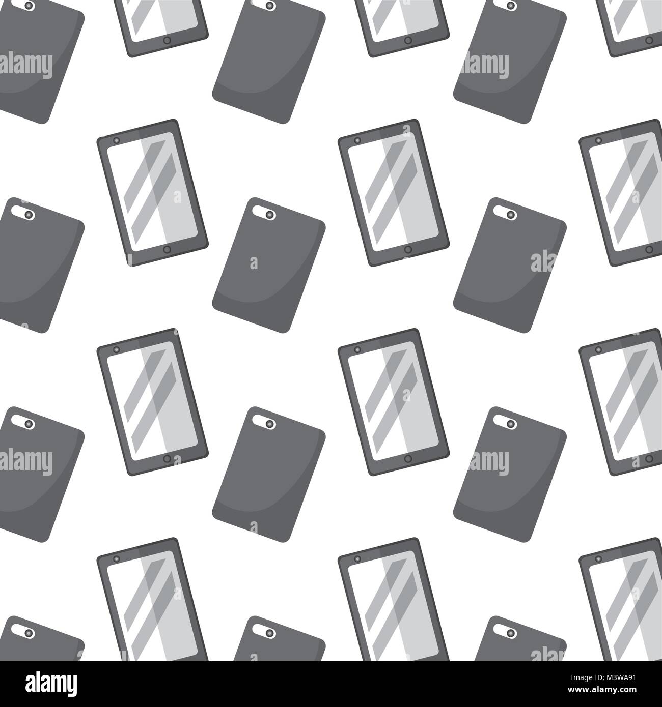 smartphone device digital screen and back view background Stock Vector ...