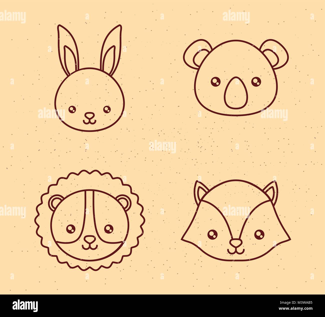 Cute animals design Stock Vector Image & Art - Alamy