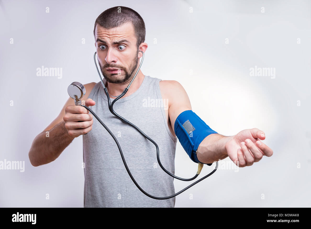 Shocking blood pressure results Stock Photo - Alamy