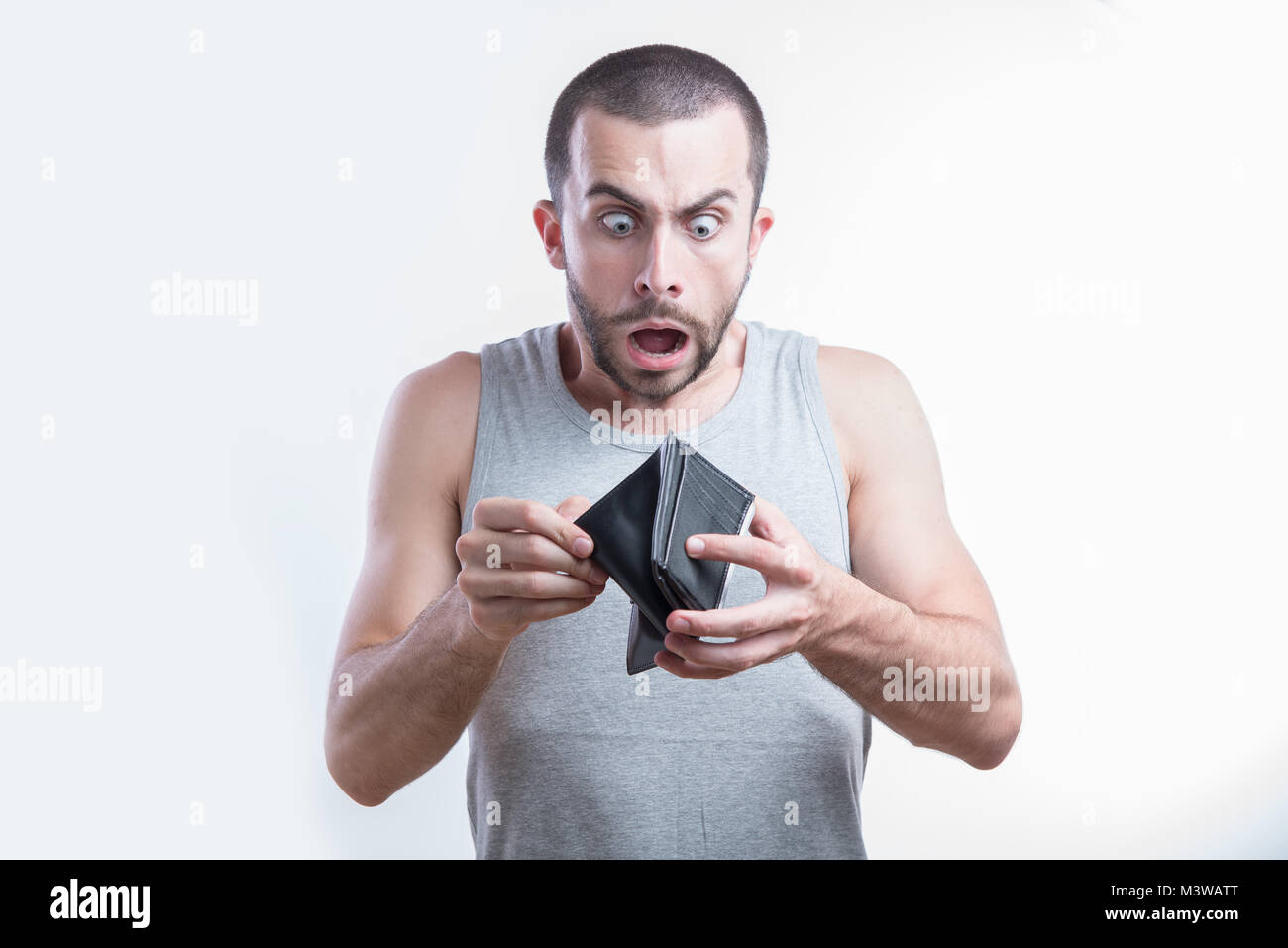 Completely broke man Stock Photo - Alamy