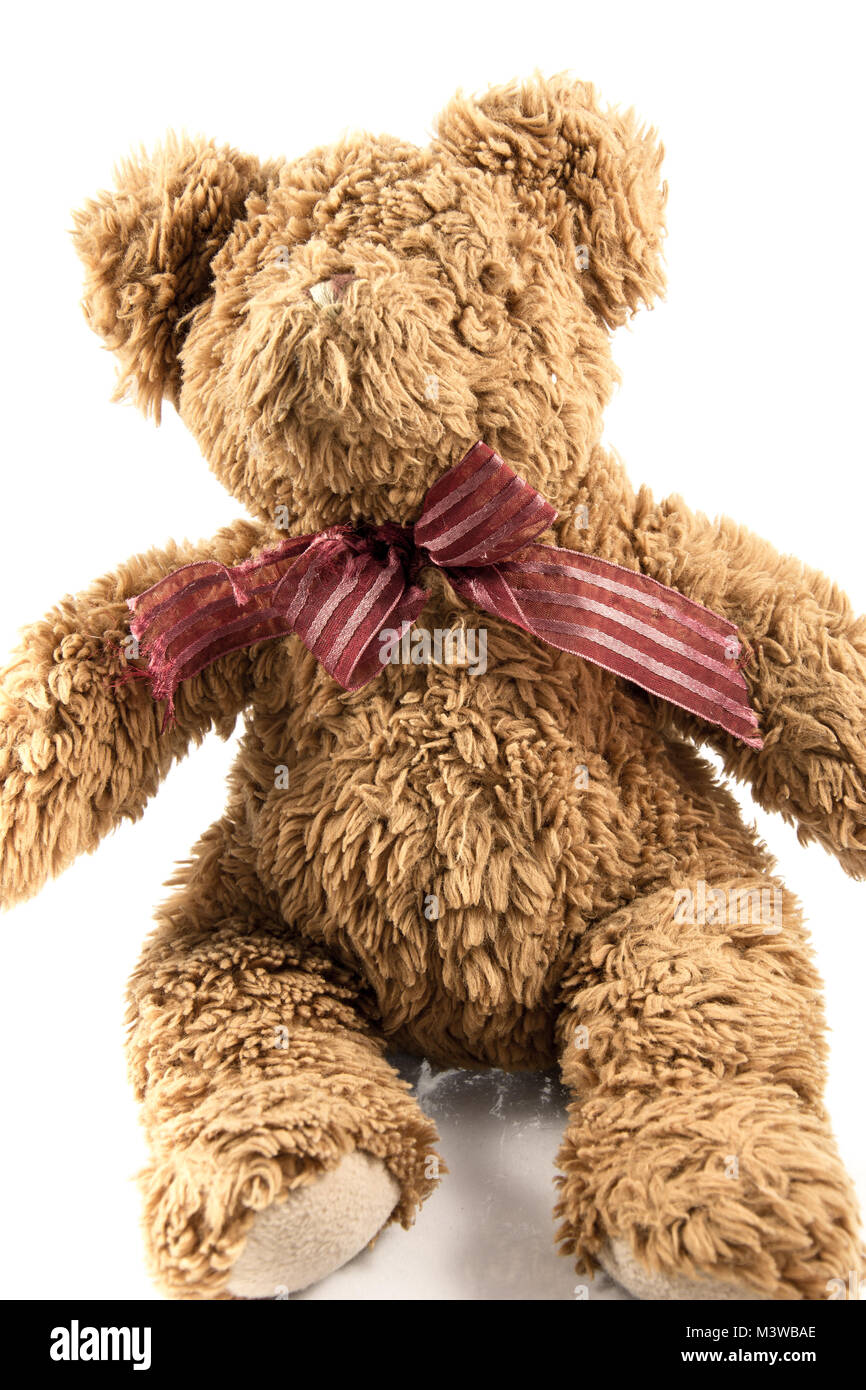 Brown Teddy Bear Isolated on White Stock Photo - Alamy