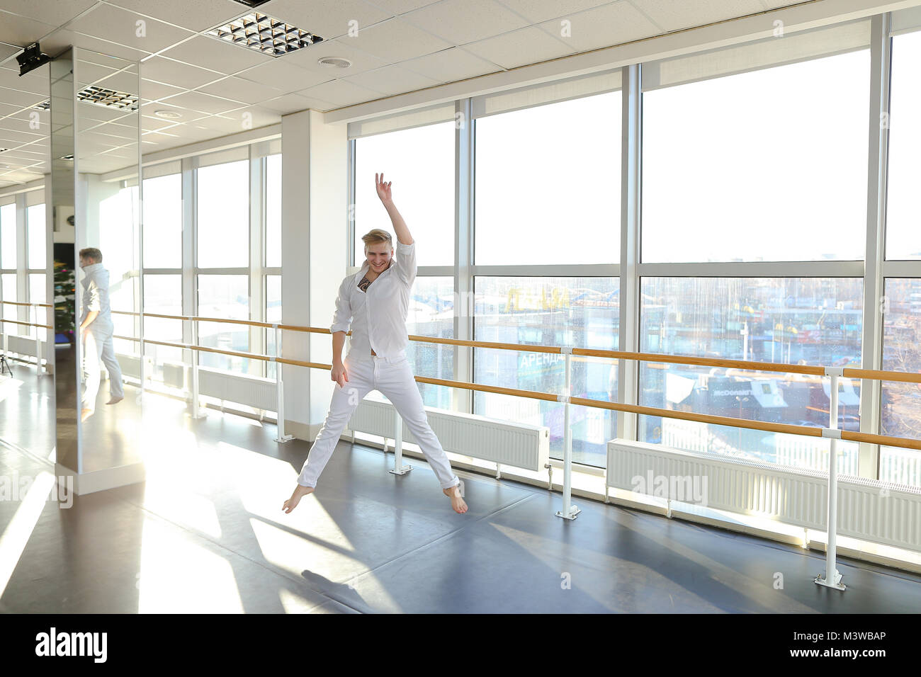 Male person street style dancing Stock Photo - Alamy