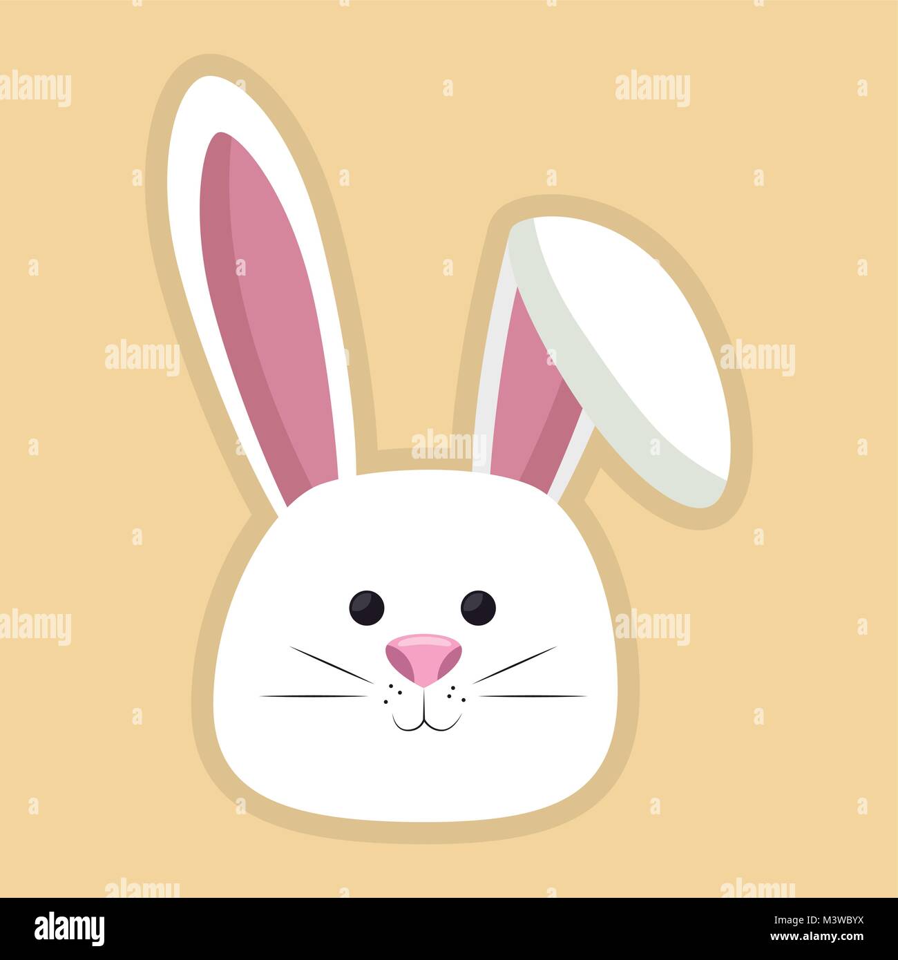 cute rabbit head icon vector illustration design Stock Vector Image ...