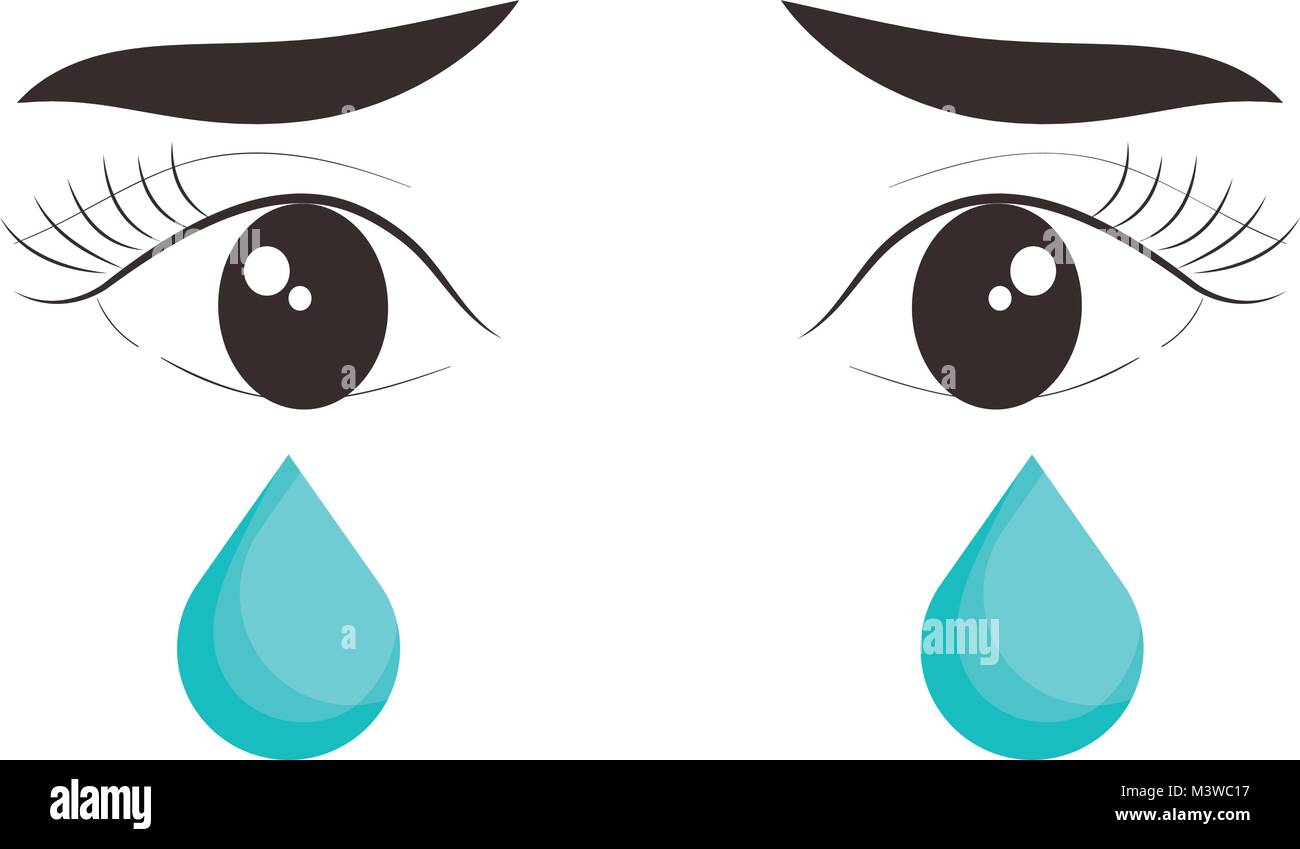 crying eyes face icon Stock Vector Image & Art - Alamy