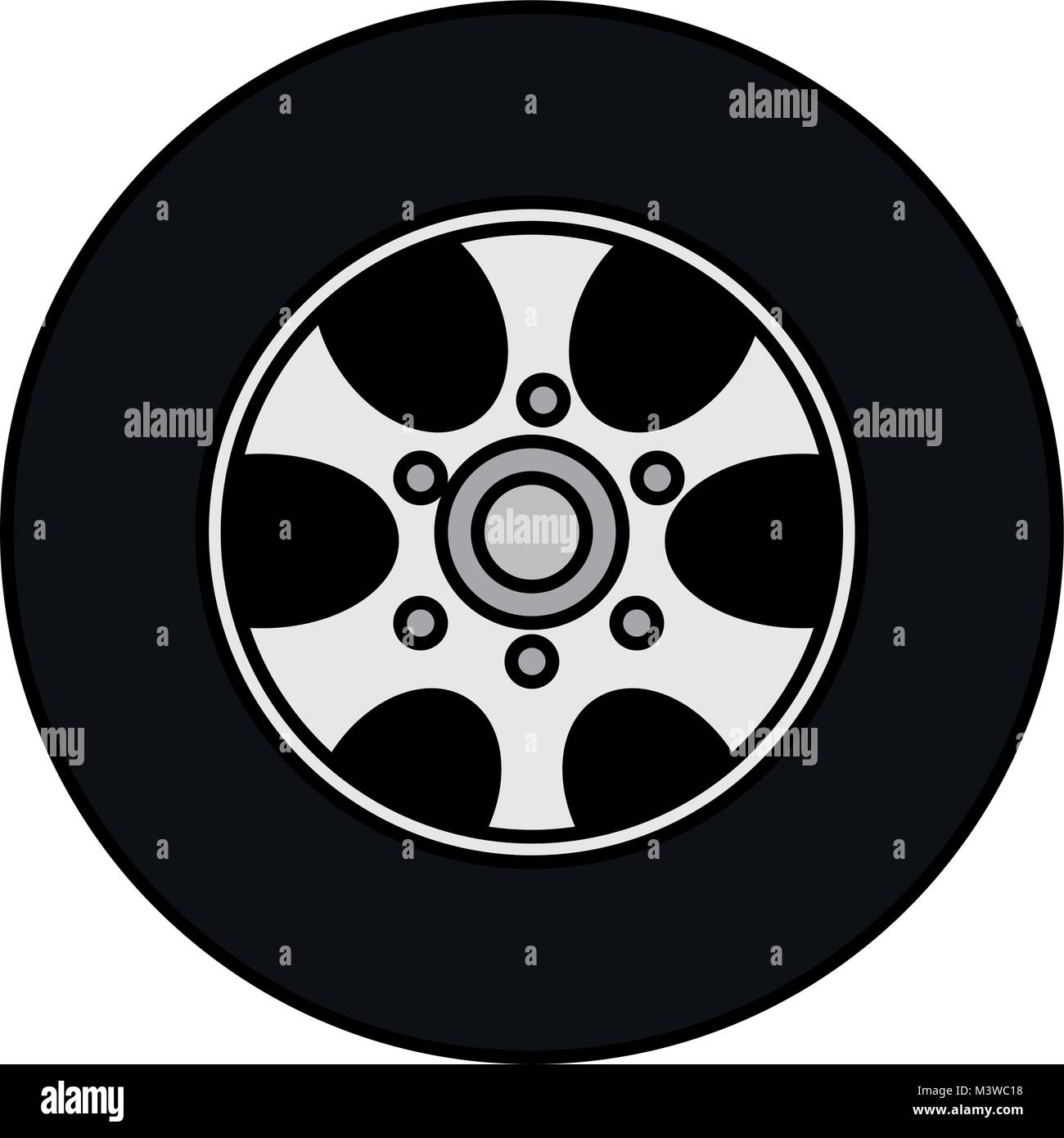 car wheel isolated icon Stock Vector Image & Art - Alamy