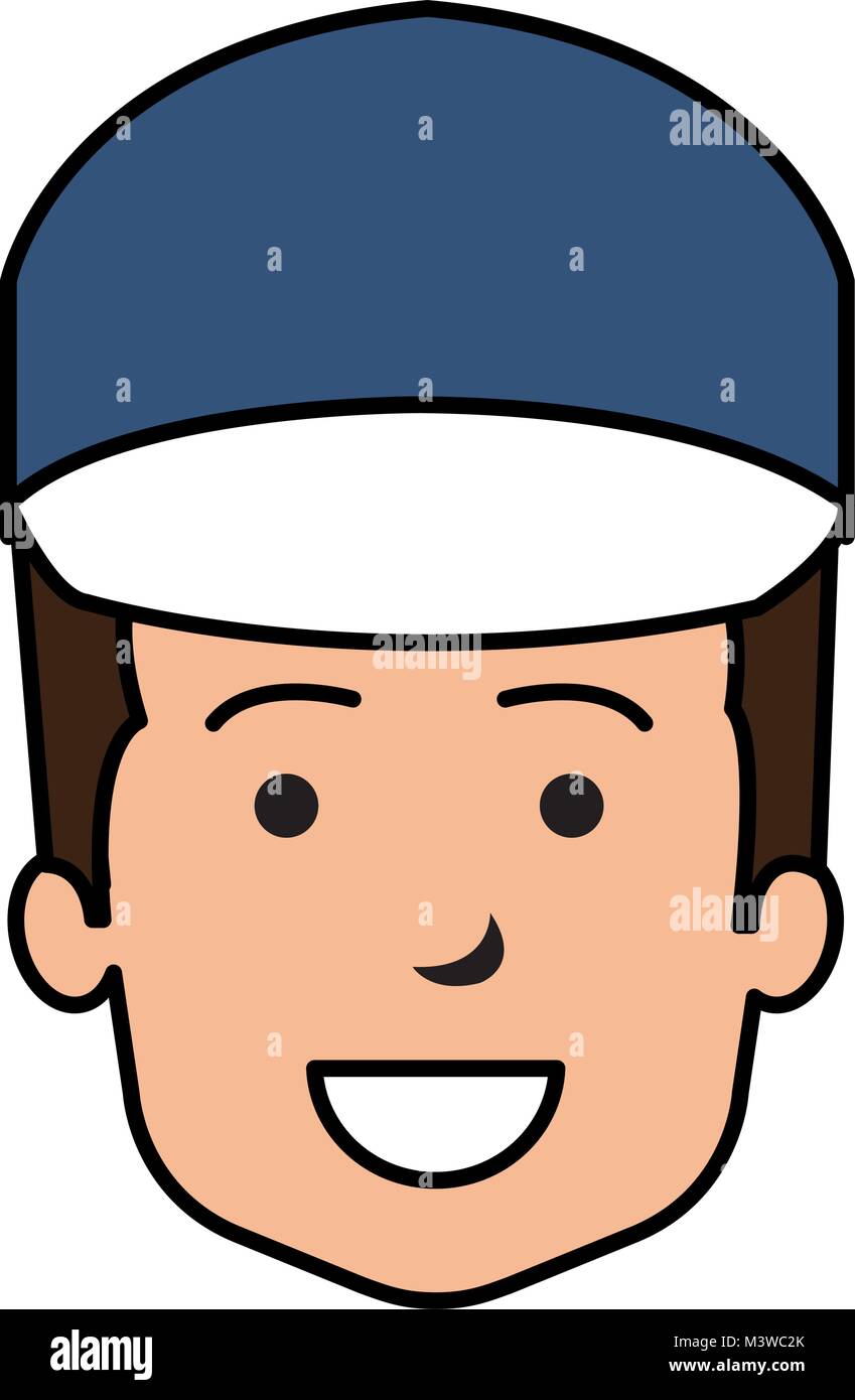 delivery worker head avatar character Stock Vector Image & Art - Alamy