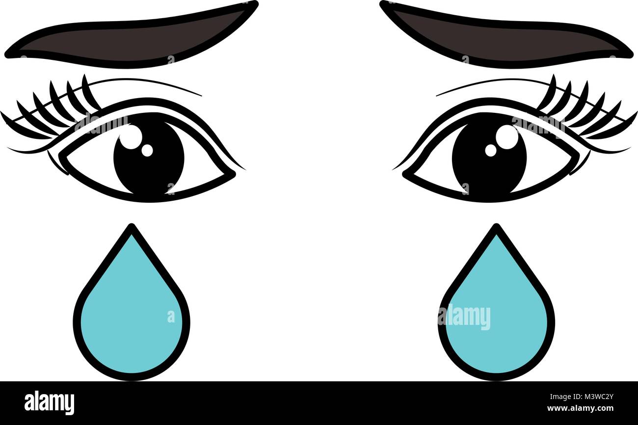 crying eyes face icon Stock Vector Image & Art - Alamy