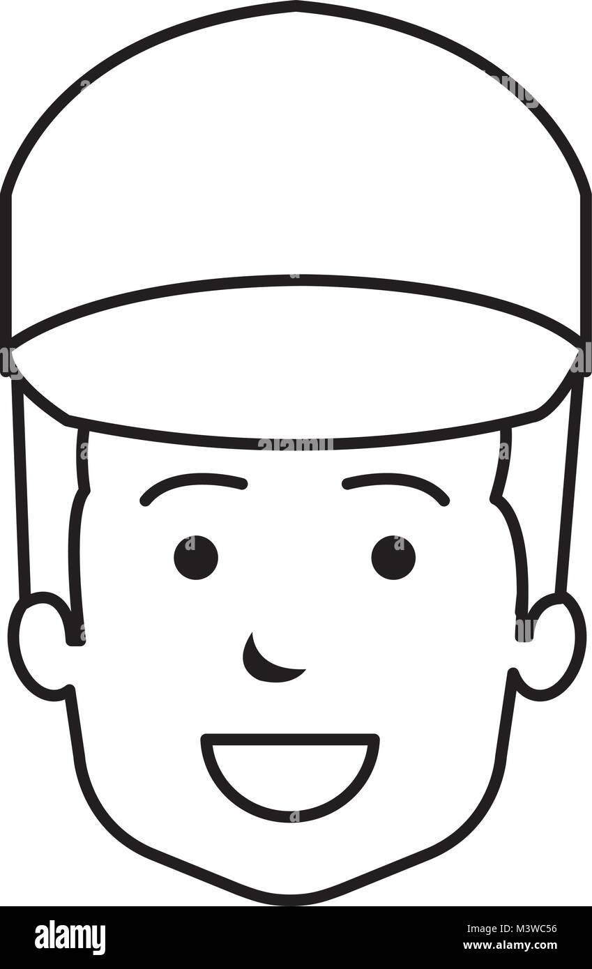 Delivery worker avatar icon Black and White Stock Photos & Images - Alamy