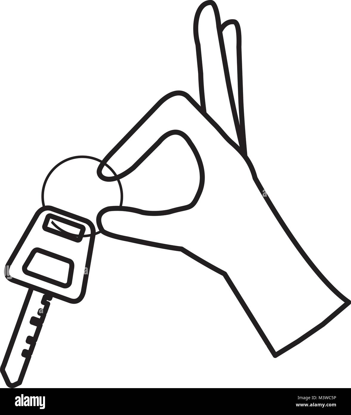 hands with car key isolated icon Stock Vector Image & Art - Alamy