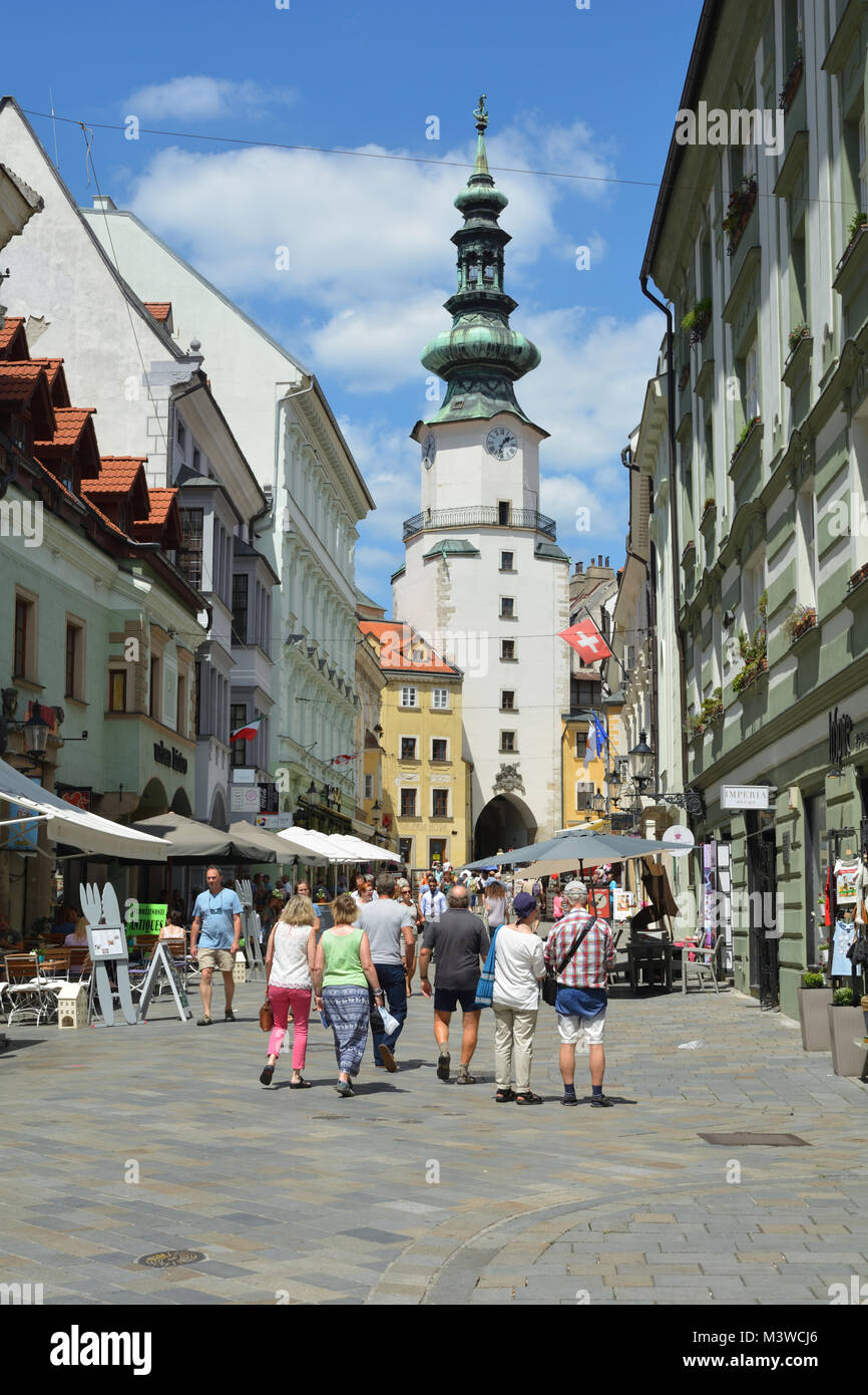 Michalska street and Saint Michael's Gate with Pedestrians in ...