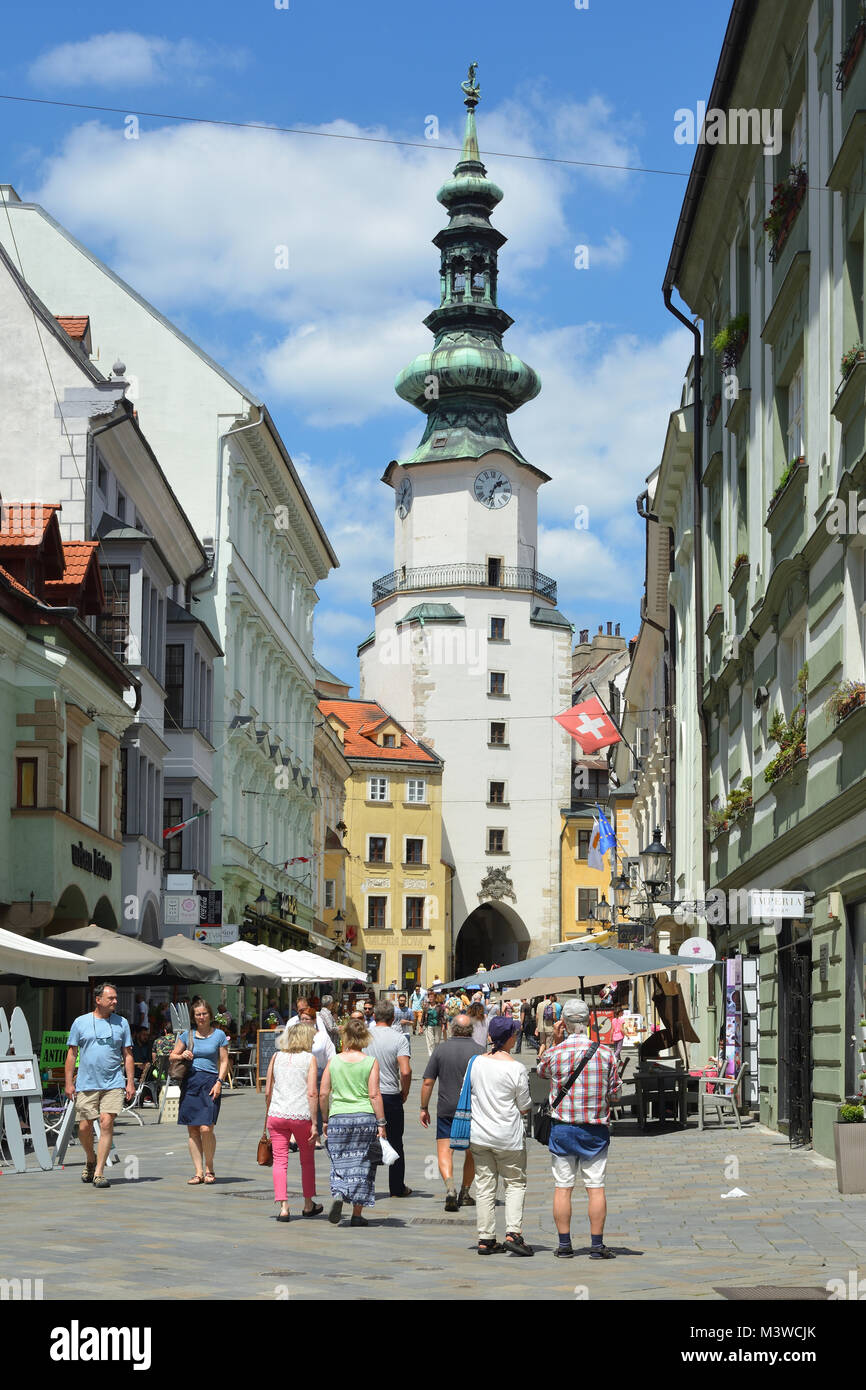 Michalska street and Saint Michael's Gate with Pedestrians in ...