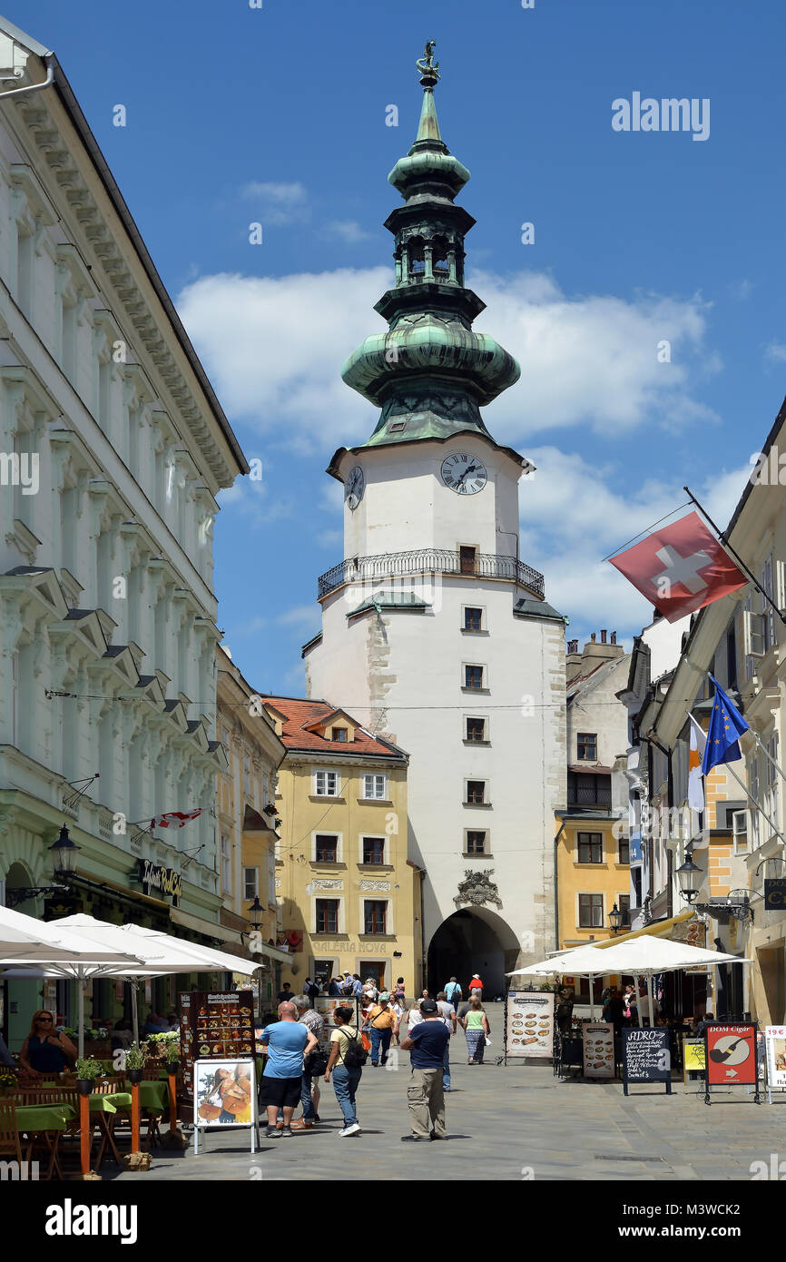 Michalska street and Saint Michael's Gate with Pedestrians in ...