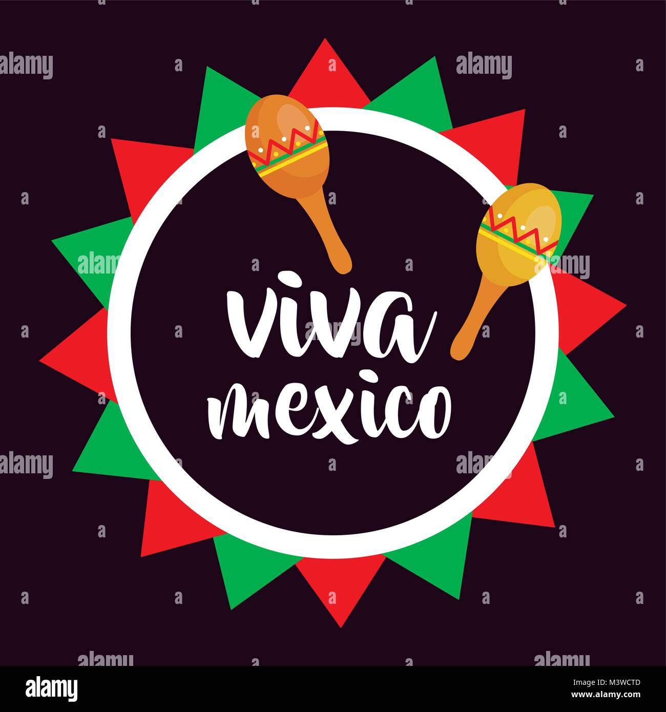 viva mexico maracas poster Stock Vector Image & Art - Alamy