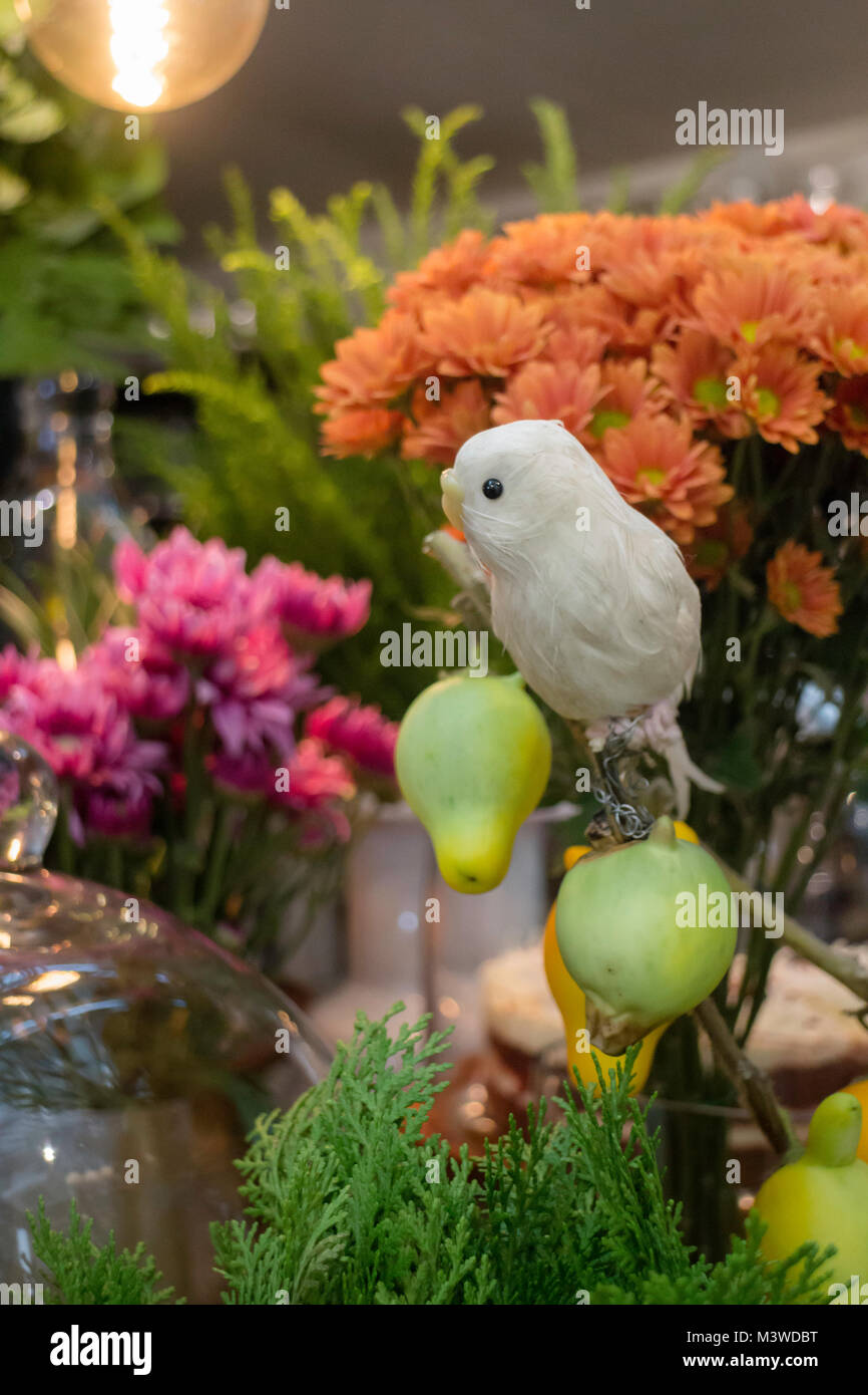 Flower vase decorated in health spa, stock photo Stock Photo - Alamy