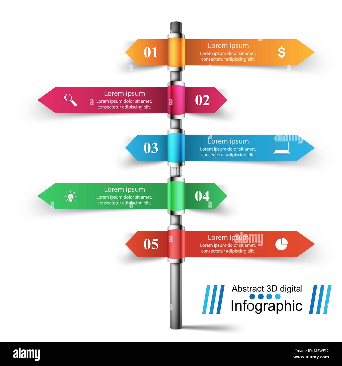 Column 3D digital illustration Infographic Stock Vector Image & Art - Alamy