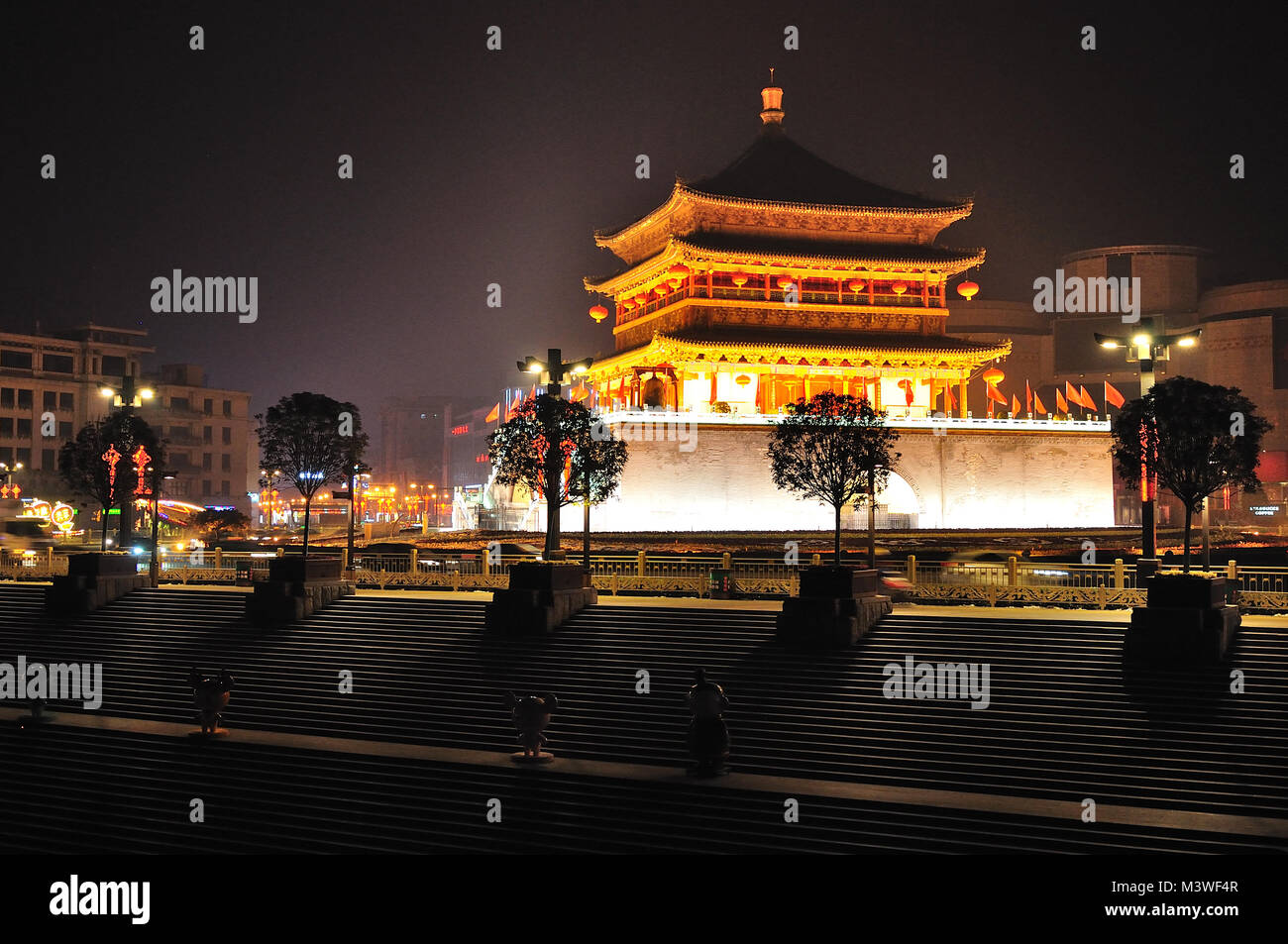 Bell tower in the ancient city Xian Stock Photo - Alamy