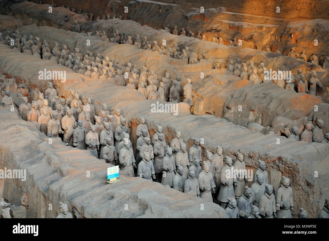 Terracotta Warriors ancient army guarding Emperor's tomb Xi'an China ...