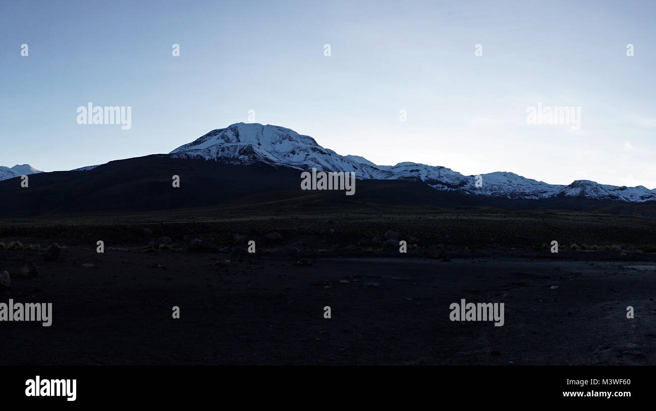 The Andes Mountains in northern Chile from the lands near the El Tatio ...