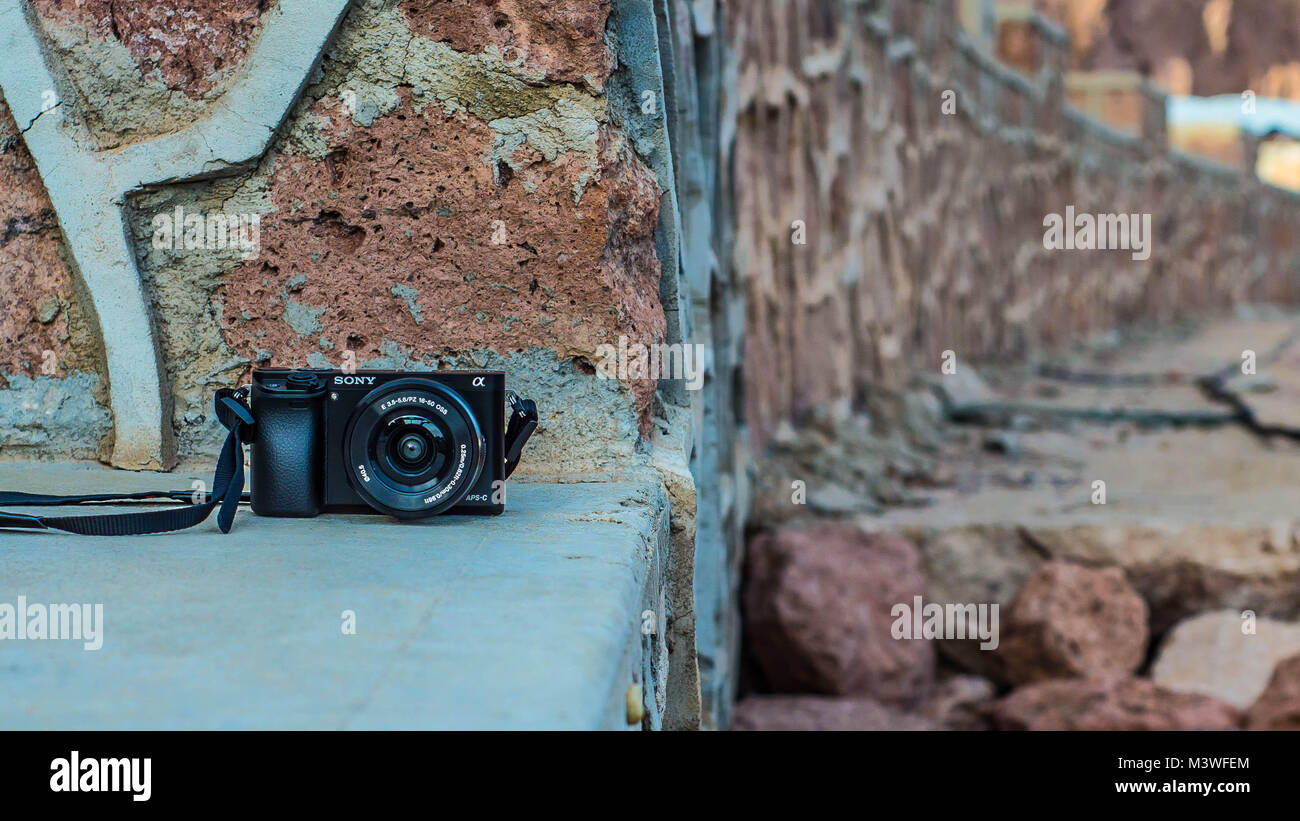 Sony camera at the Hoover Dam Stock Photo - Alamy