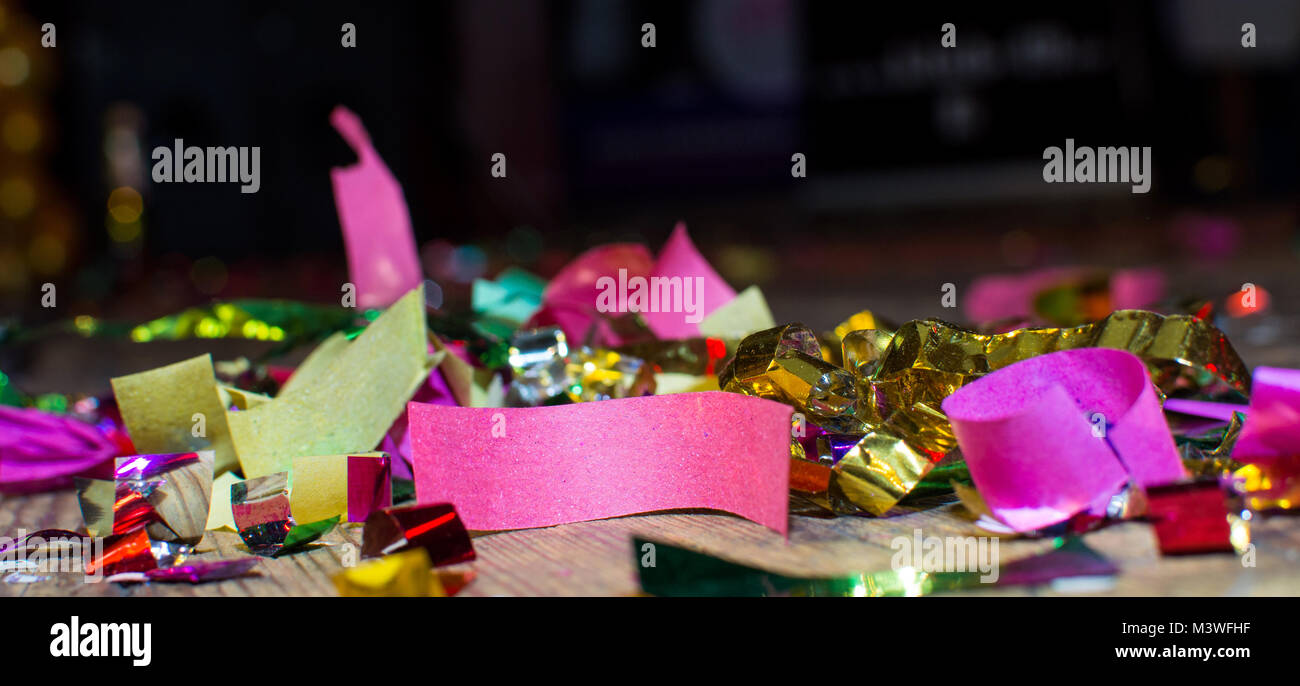 A pile of fired confetti after a big celebration Stock Photo - Alamy