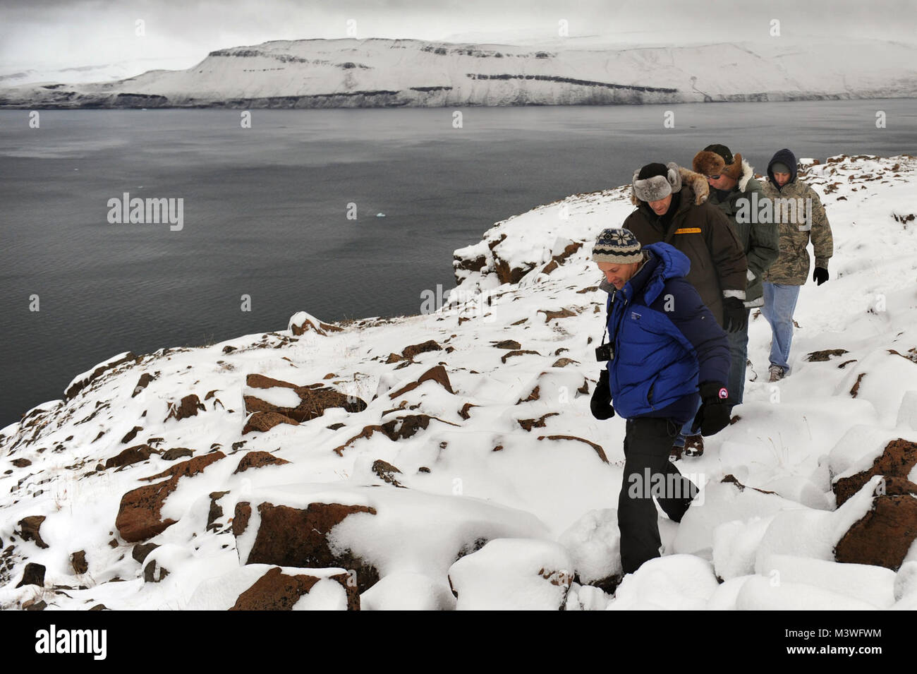 Airmen assigned to Thule AB hike near the Ballistic Missile Early ...