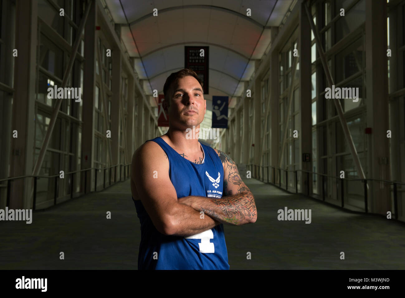 Air Force Tech Sgt. Christopher D’Angelo stands for a photo at ...