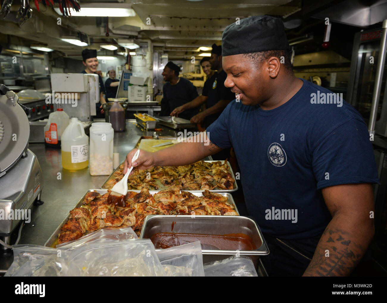 SULU SEA (July 4, 2017) U.S. Navy Culinary Specialist Seaman Donald ...