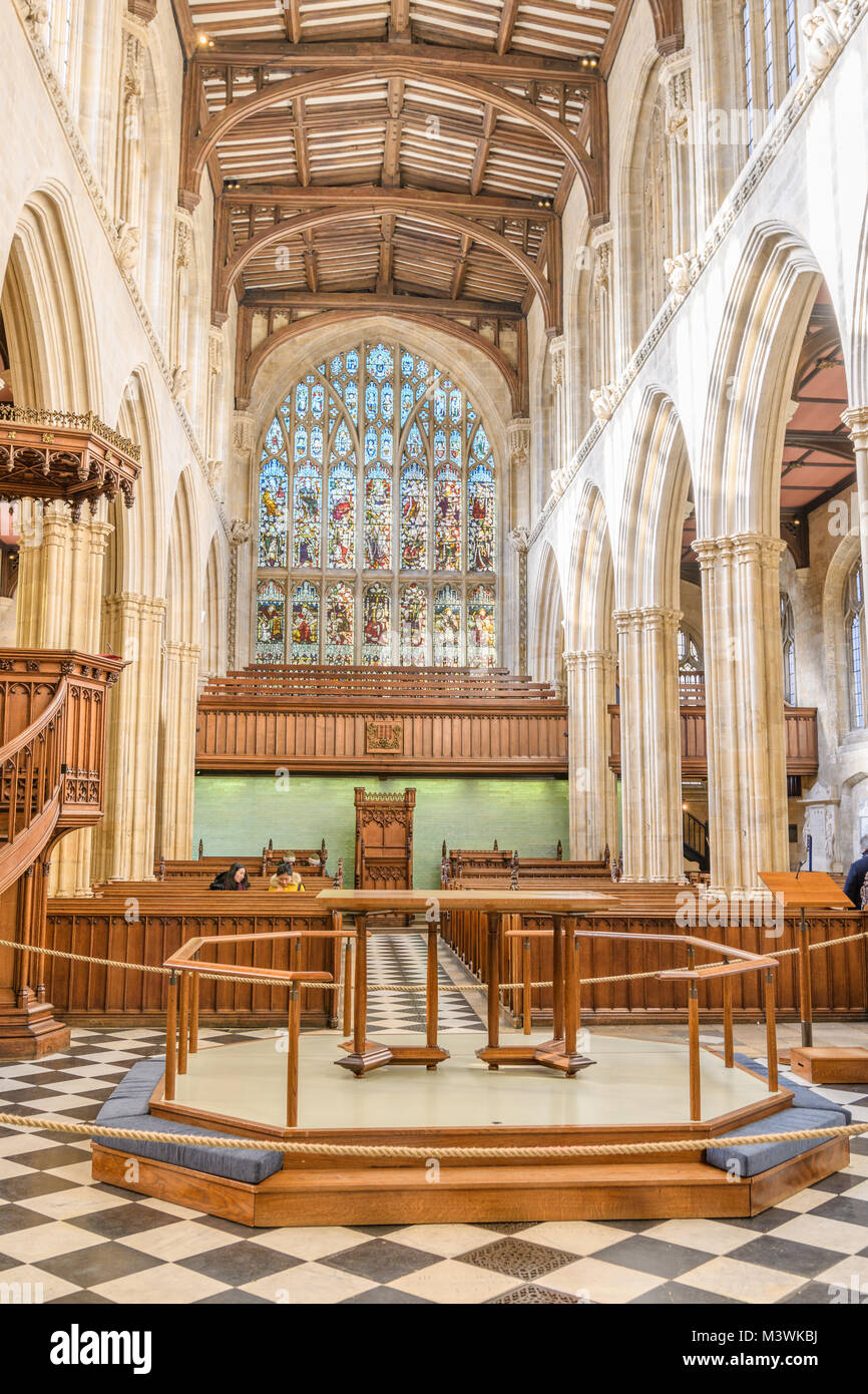The main altar in the nave at the christian church of St Mary the ...