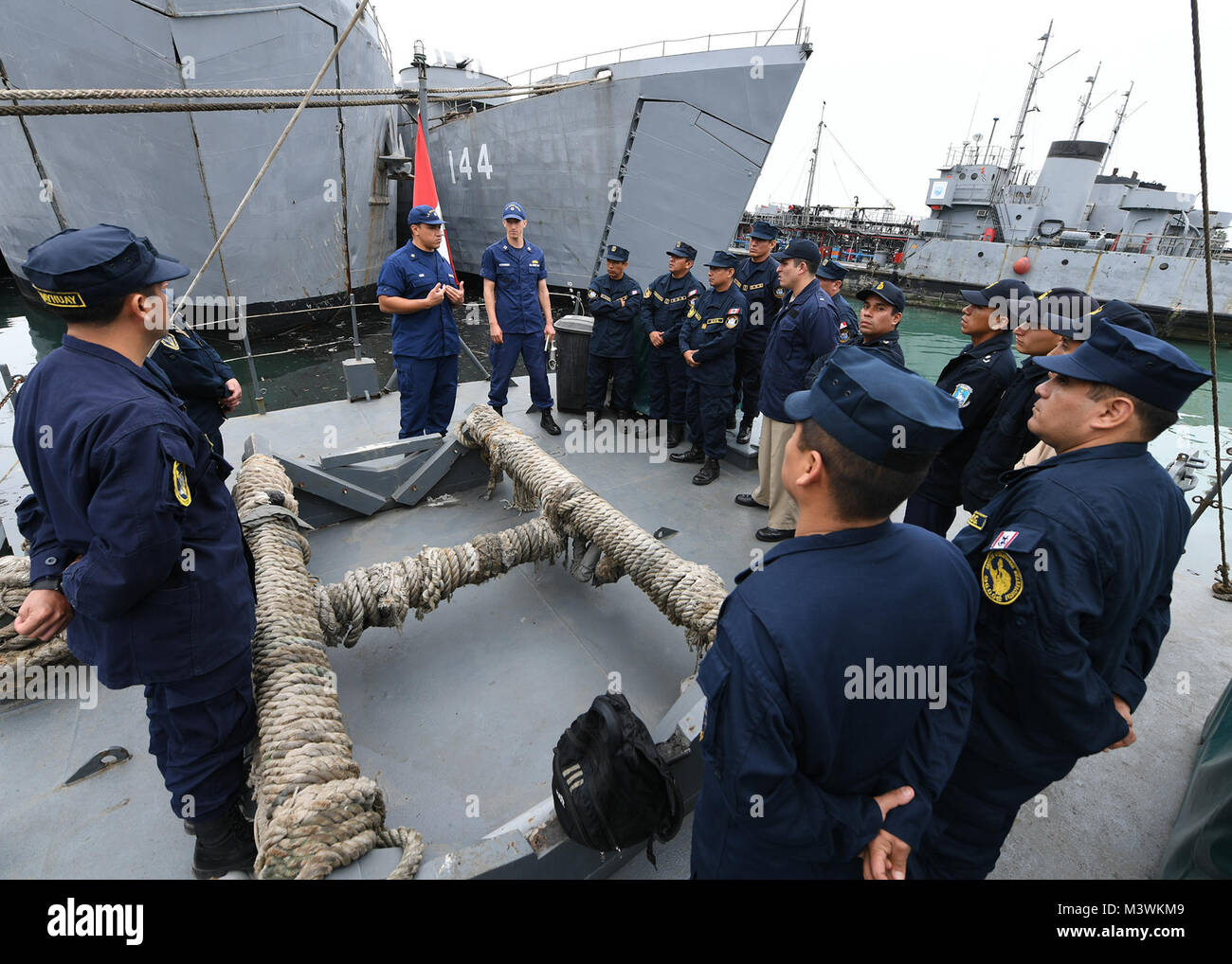 LIMA, Peru (July 16, 2917) - U.S. Coast Guard Lt. Kip Hutchinson ...