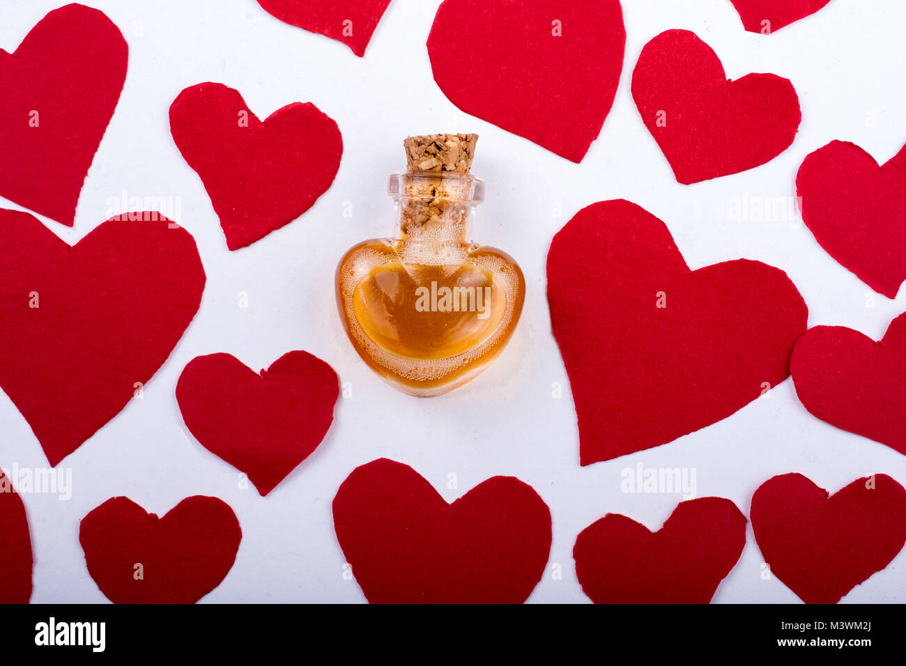 Bottle in heart shape icons as Love concept Stock Photo - Alamy