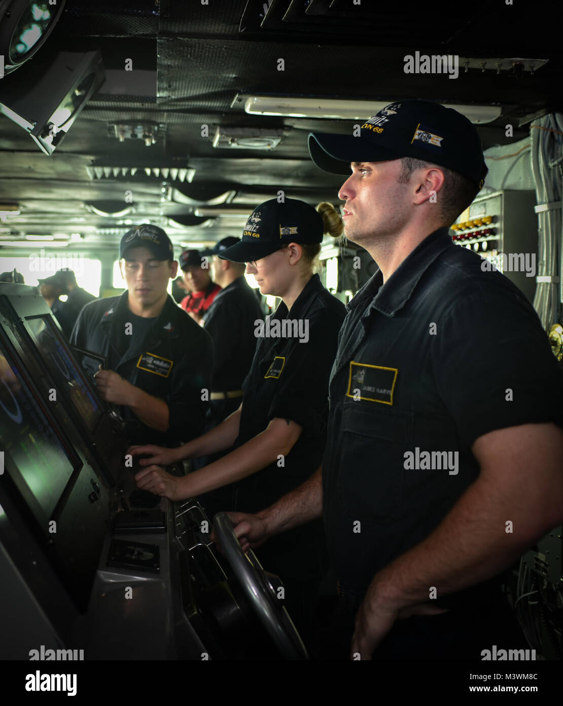 STRAIT OF HORMUZ (July 23, 2017) U.S. Navy Operations Specialist Seaman ...