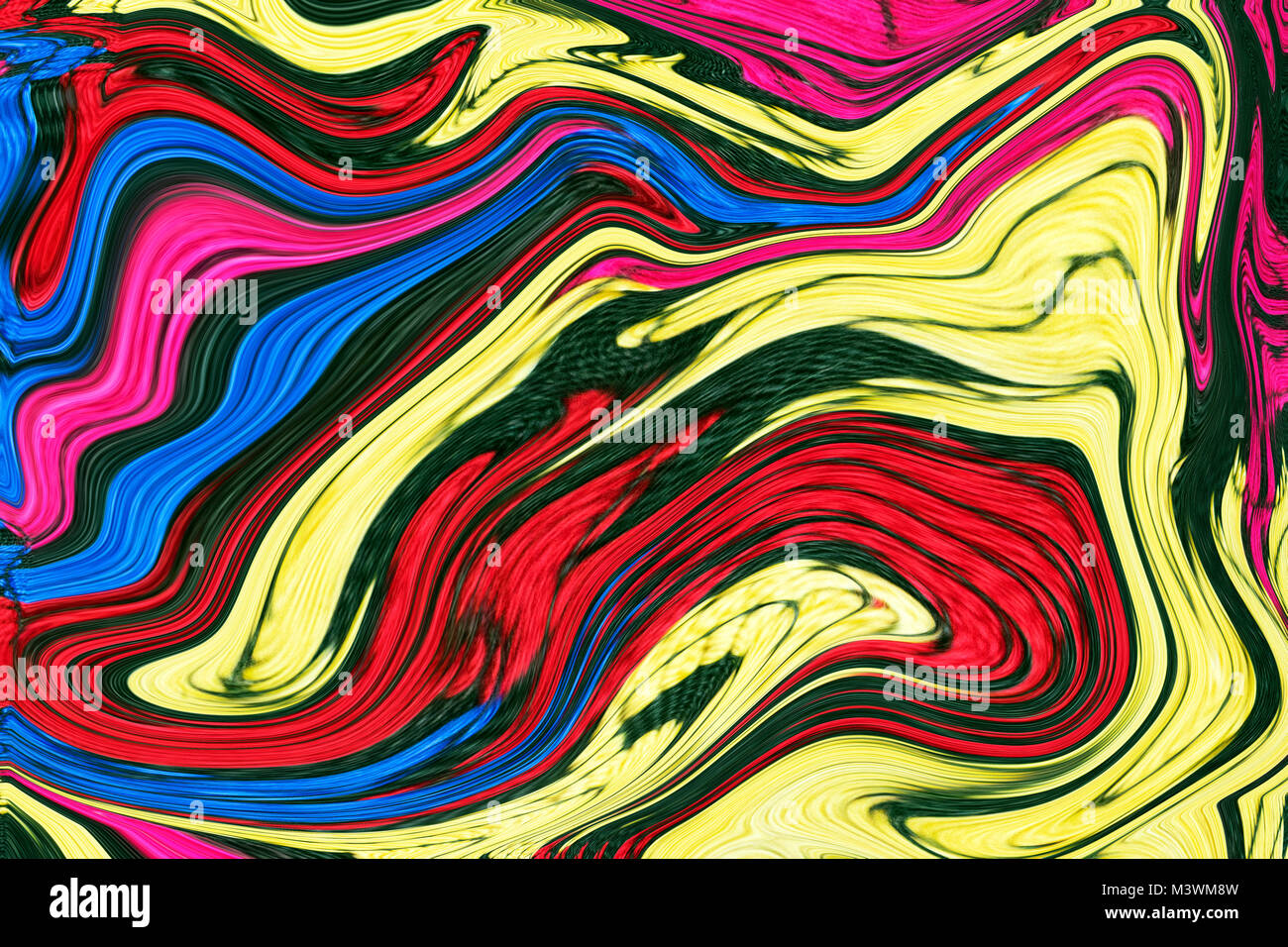 Juicy color mix painting with marbling. Marble texture. Paint splash ...