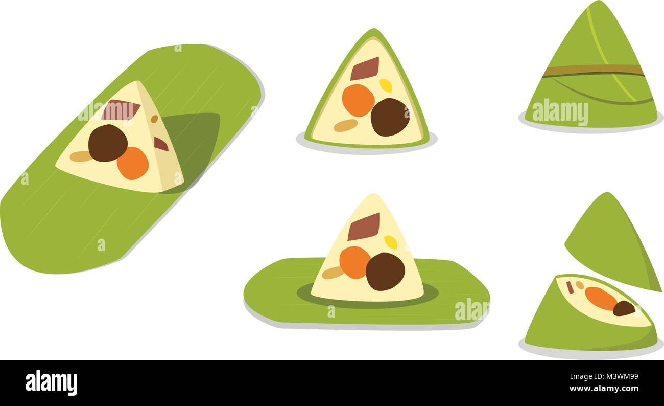 Zongzi vector vectors Stock Vector Images - Alamy