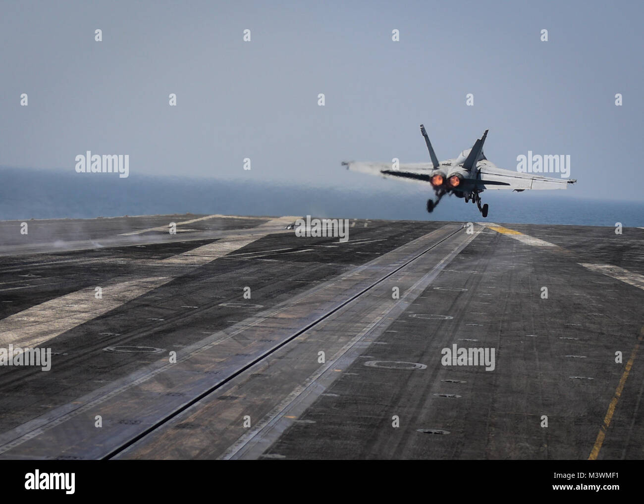 ARABIAN GULF (July 26, 2017) An F/A-18 E Super Hornet, from the “Blue ...