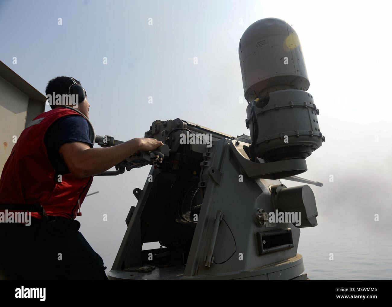 ARABIAN GULF (July 31, 2017) U.S. Navy Gunner's Mate 2nd Class Daniel ...
