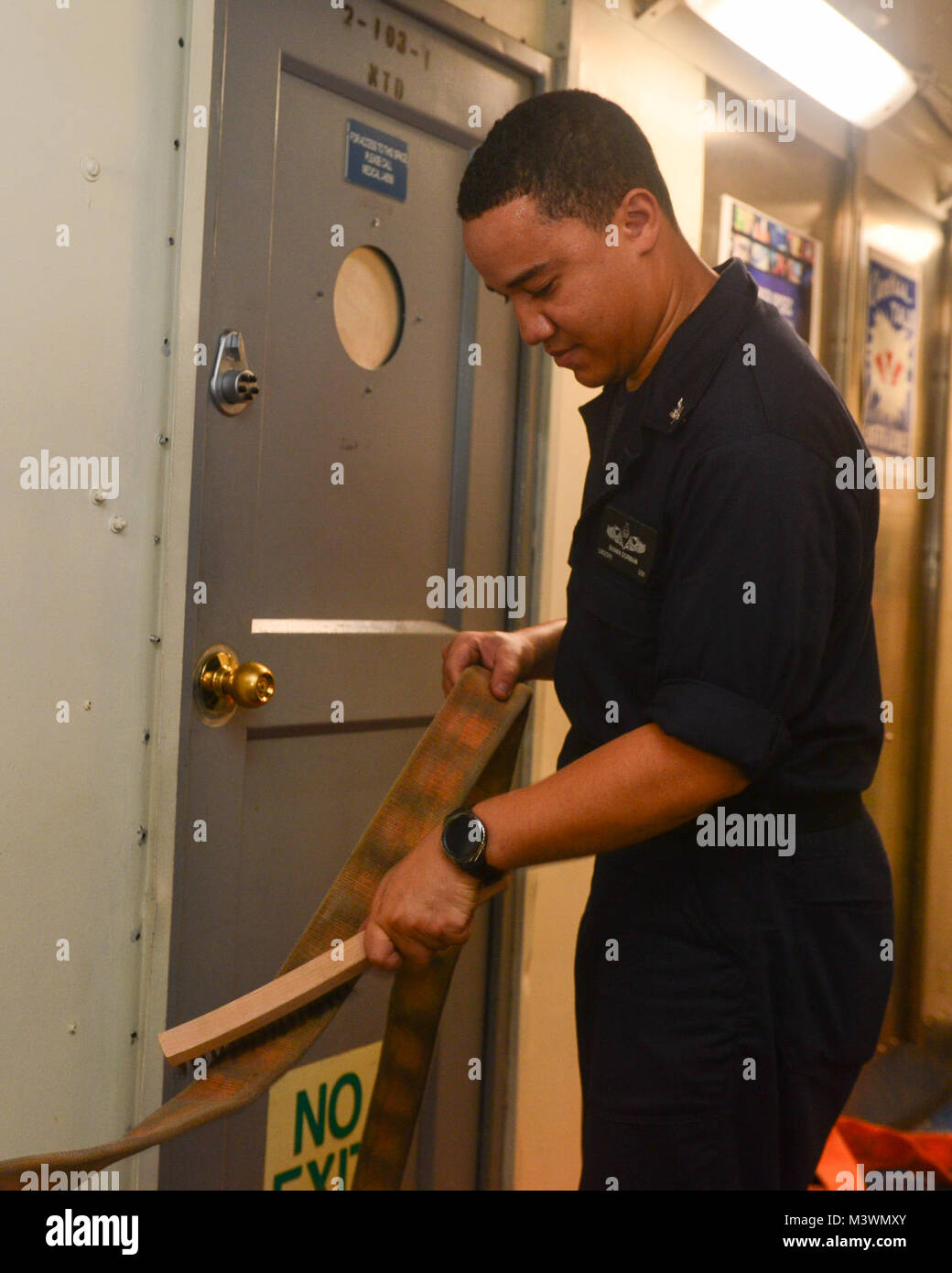ARABIAN GULF (Aug. 1, 2017) U.S. Navy Legalman 3rd Class Shawn Dorman ...