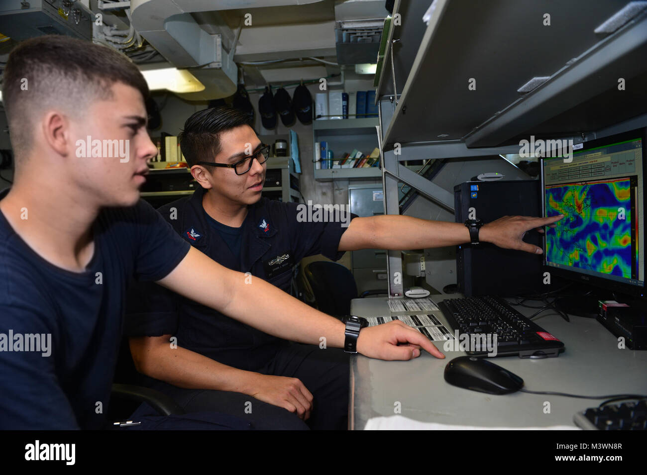 ARABIAN GULF (Aug. 6, 2017) U.S. Navy Aerographer's Mate 2nd Class ...