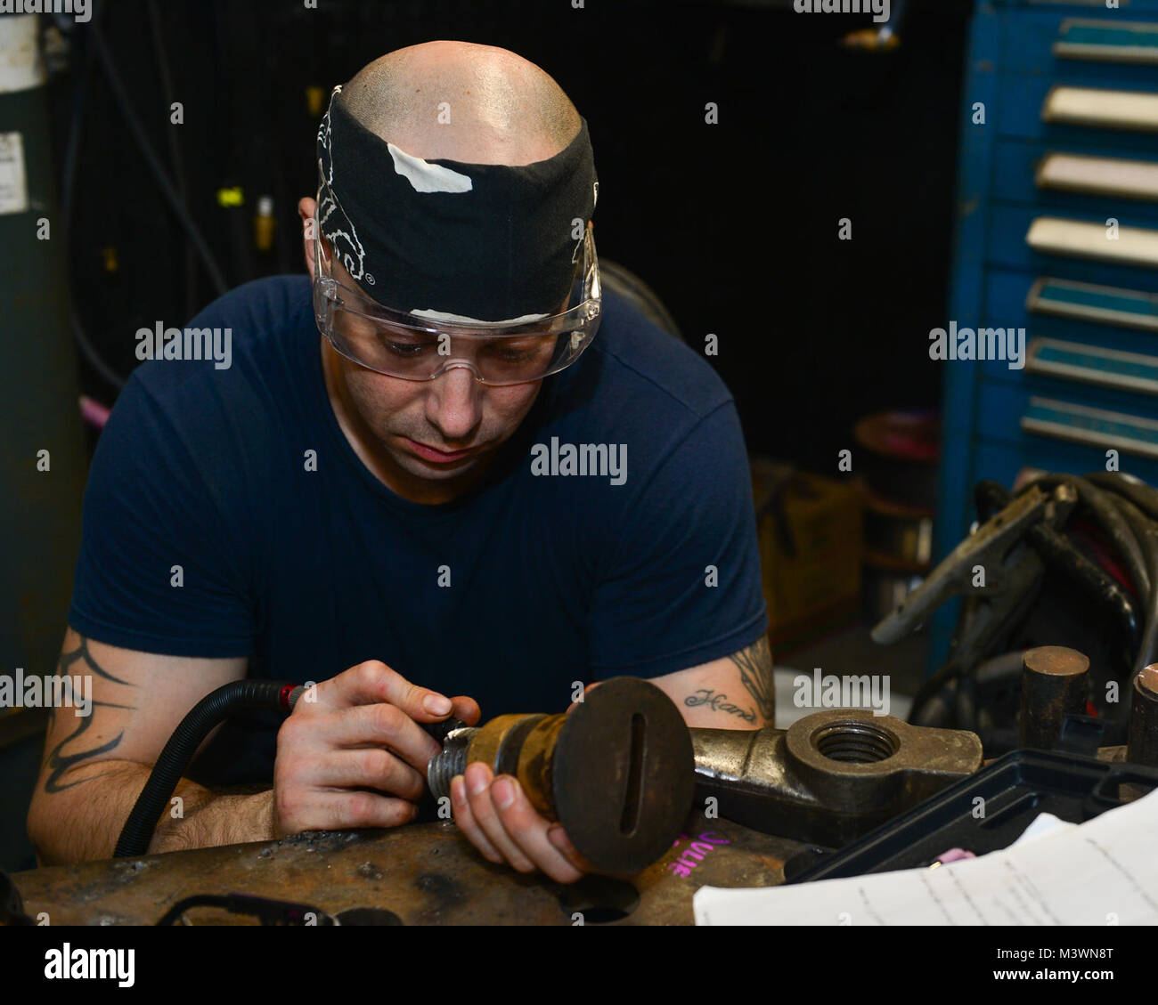 ARABIAN GULF (Aug. 6, 2017) U.S. Navy Machinery Repairman 1st Class ...