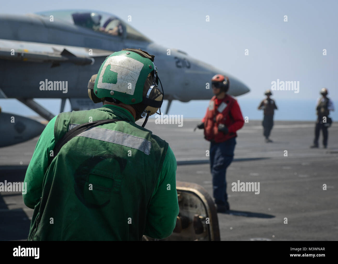 ARABIAN GULF (Aug. 8, 2017) U.S. Navy Aviation Boatswain's Mate ...