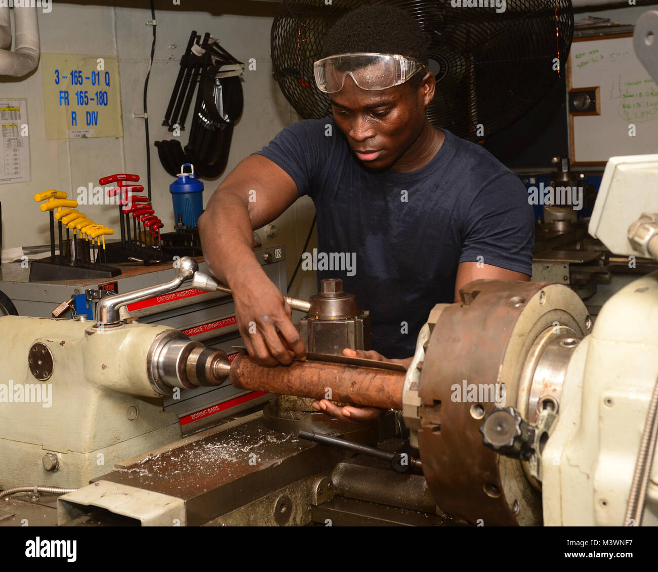 ARABIAN GULF (Aug. 9, 2017) U.S. Navy Machinery Repairman 3rd Class ...