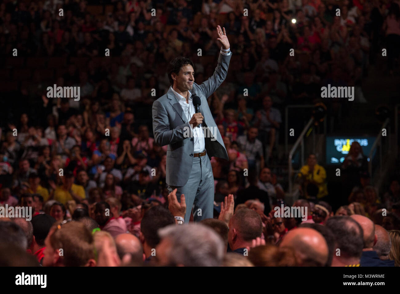 Canada’s Prime Minister Justin Trudeau speaks during the 2017 Invictus ...
